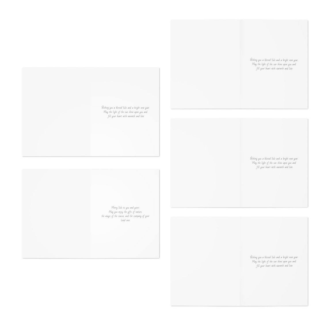 Yule Cards - 5 PACK | Vintage Style Winter Solstice Cards for Pagans ...