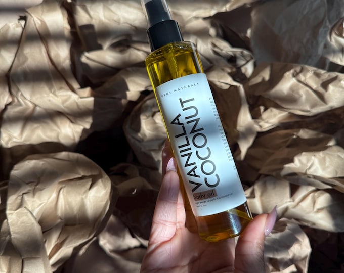 Body Oil| Vanilla Coconut, Massage Oil, Dry Skin Oil, Demi Naturals - Etsy