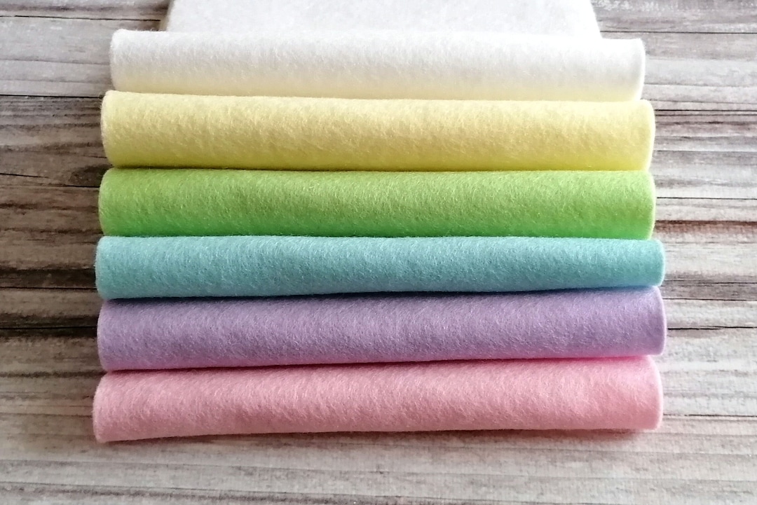 NEW Spring Pastel Wool Felt Collection, 100 Percent European Pure Wool ...