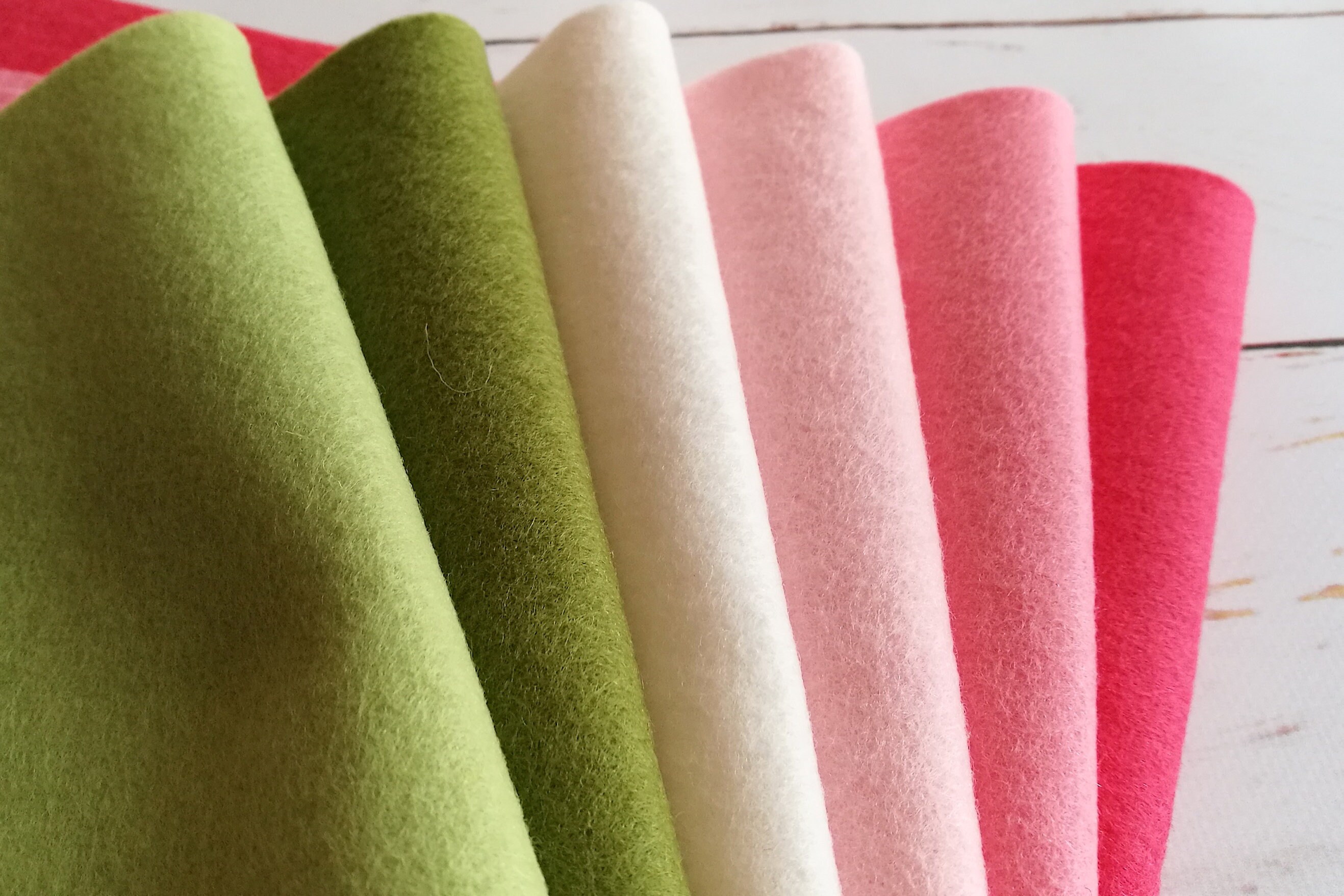 Pink Wool Felt Sheets for Flower Making, 100 Percent European Pure Wool ...