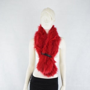 Fur Fox Scarf Red Color Soft and Warm Accessory for Womens, Neck Warmer ...