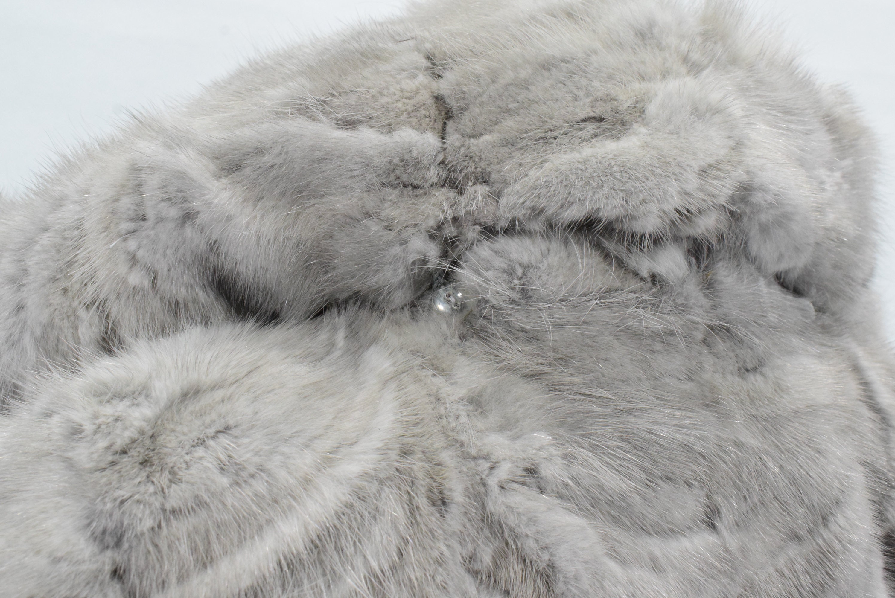 Fur Mink Coat Sapphire Colour Detachable Large Hood Unique | Etsy