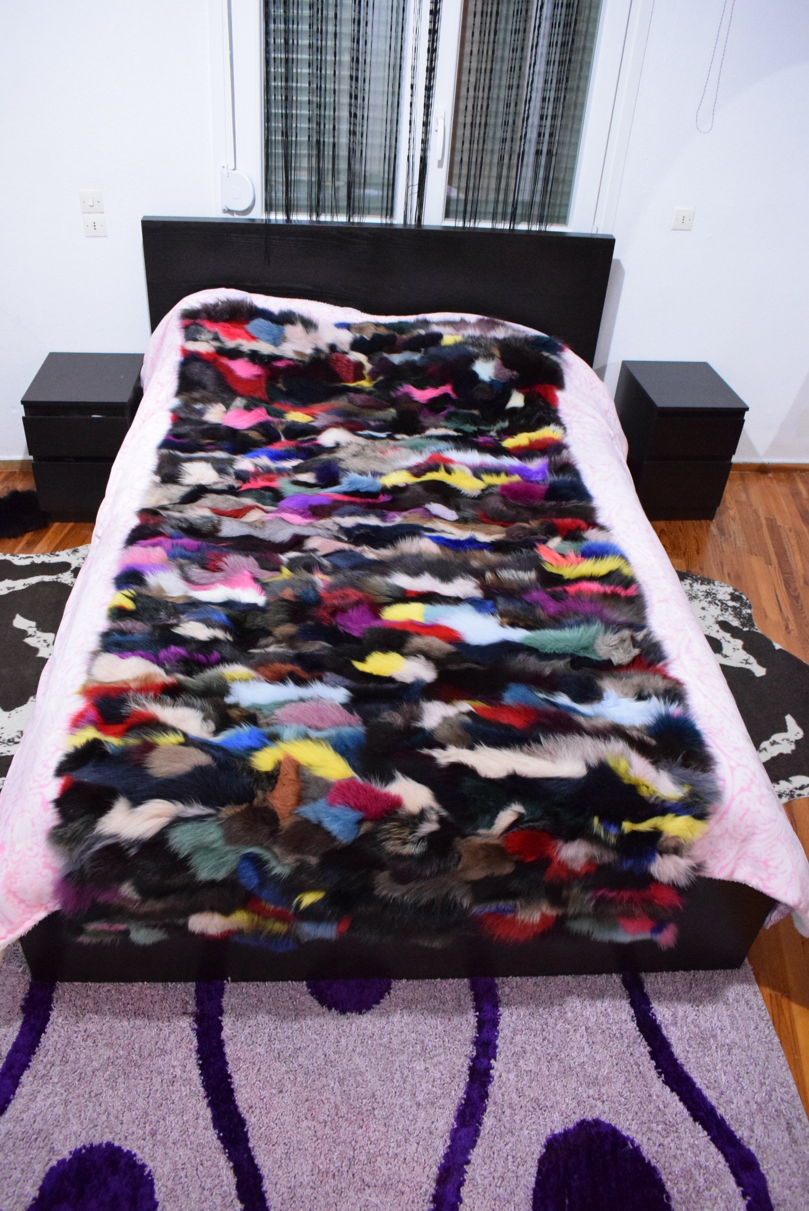 Fox Fur Blanket Throw Colourful Fur Couch Cover Luxury and - Etsy