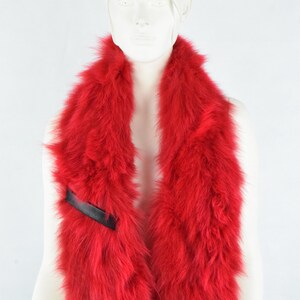 Fur Fox Scarf Red Color Soft and Warm Accessory for Womens, Neck Warmer ...