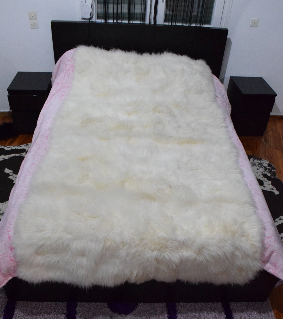 Real Fur Mongolian Lamb Blanket Throw Rug Soft Fur Cover - Etsy
