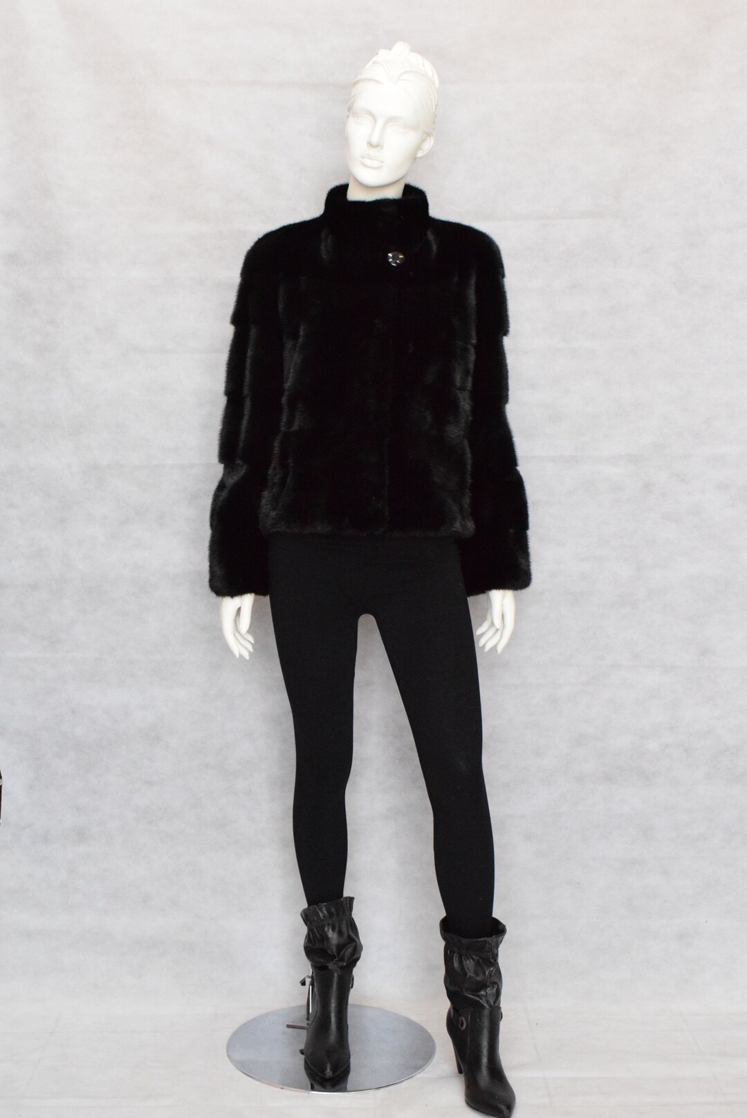 Handmade Black Mink Fur Jacket: Women's Luxury Coat - Etsy
