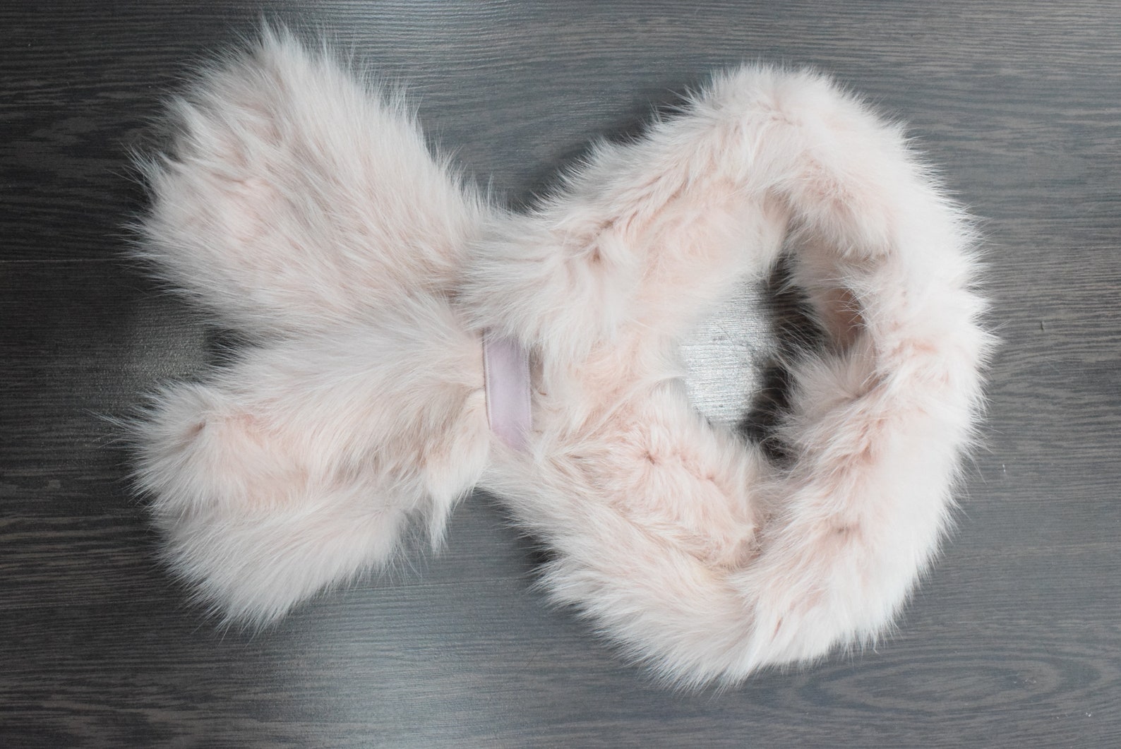 Fox Fur scarf collar light Pink color Womens winter | Etsy