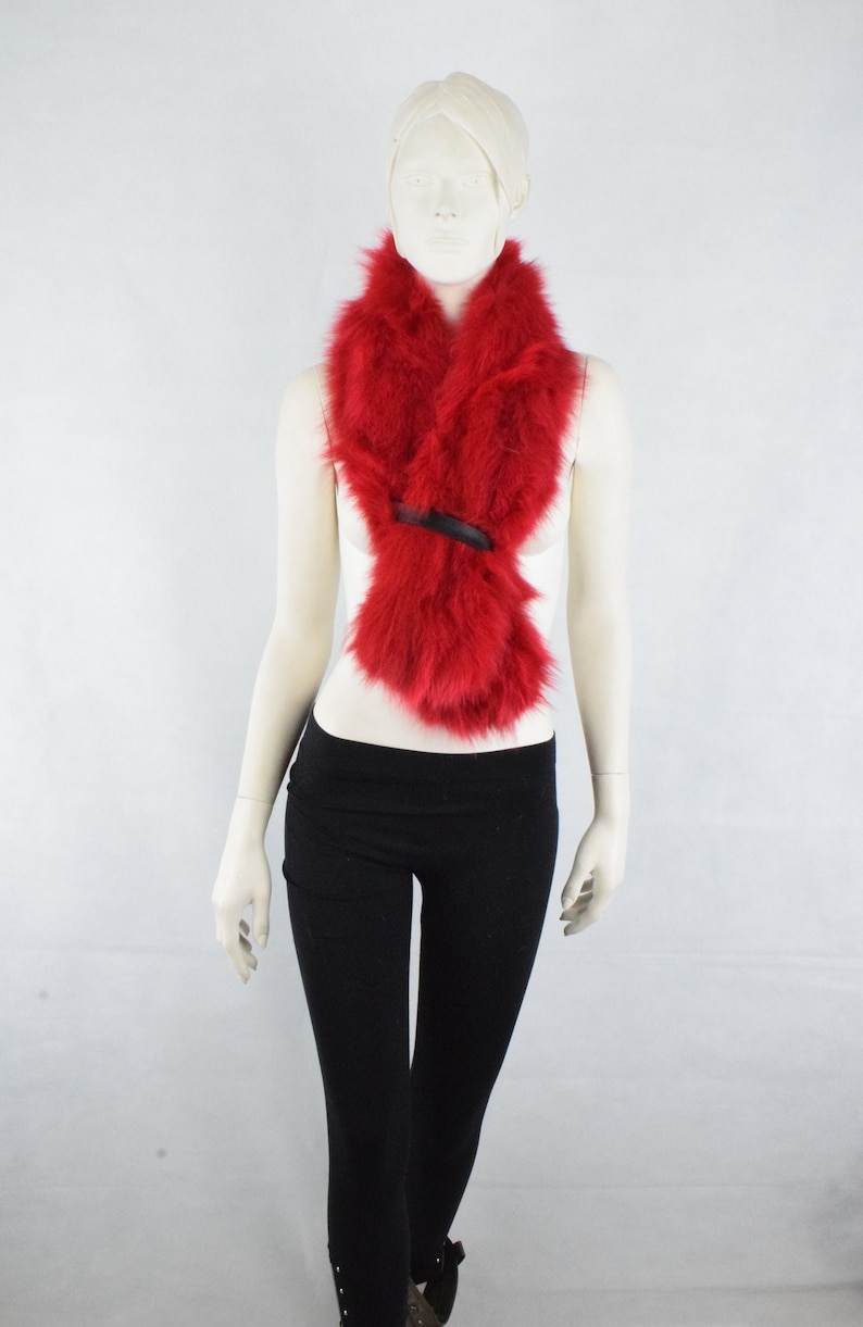 Fur Fox Scarf Red Color Soft and Warm Accessory for Womens - Etsy