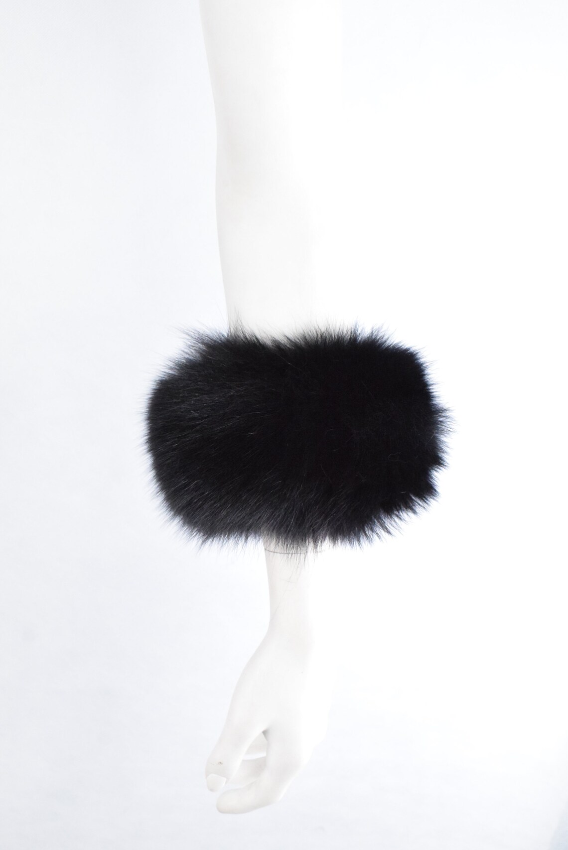 Real Fox Fur Cuffs Black Color / High Quality Fox Skins - Etsy