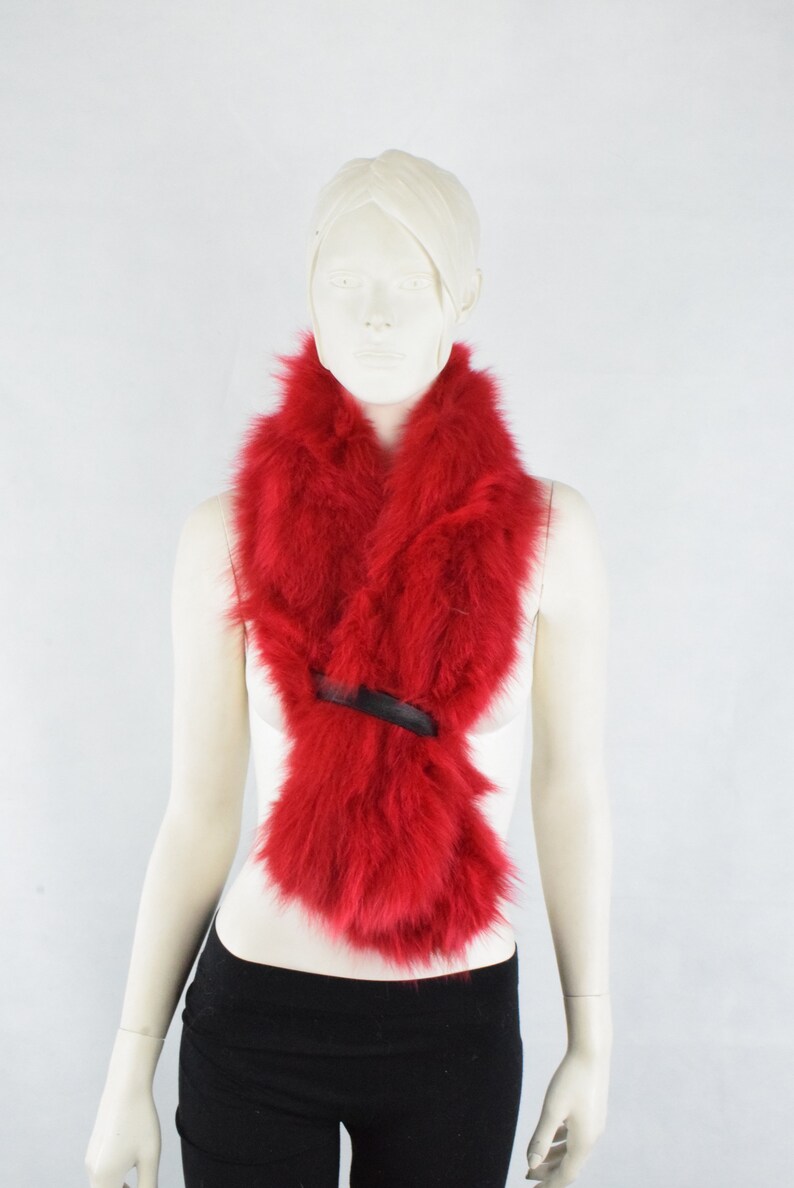 Fur Fox Scarf Red Color Soft and Warm Accessory for Womens - Etsy