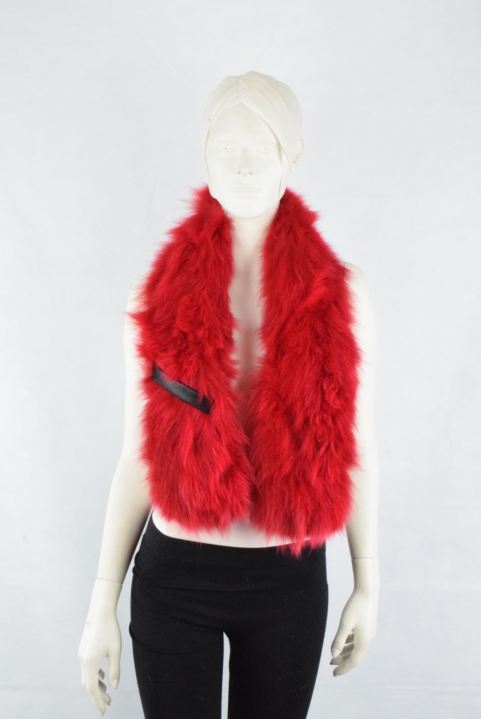 Fur Fox scarf Red color soft and warm accessory for womens | Etsy