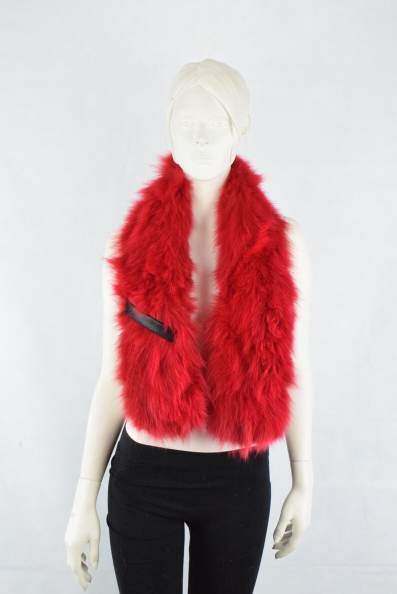 Fur Fox Scarf Red Color Soft and Warm Accessory for Womens - Etsy