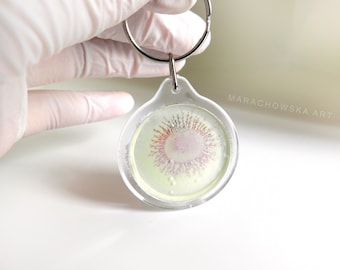 Purple Keyring, Keychain, in Chrome, Unique, Original, Artwork by ...