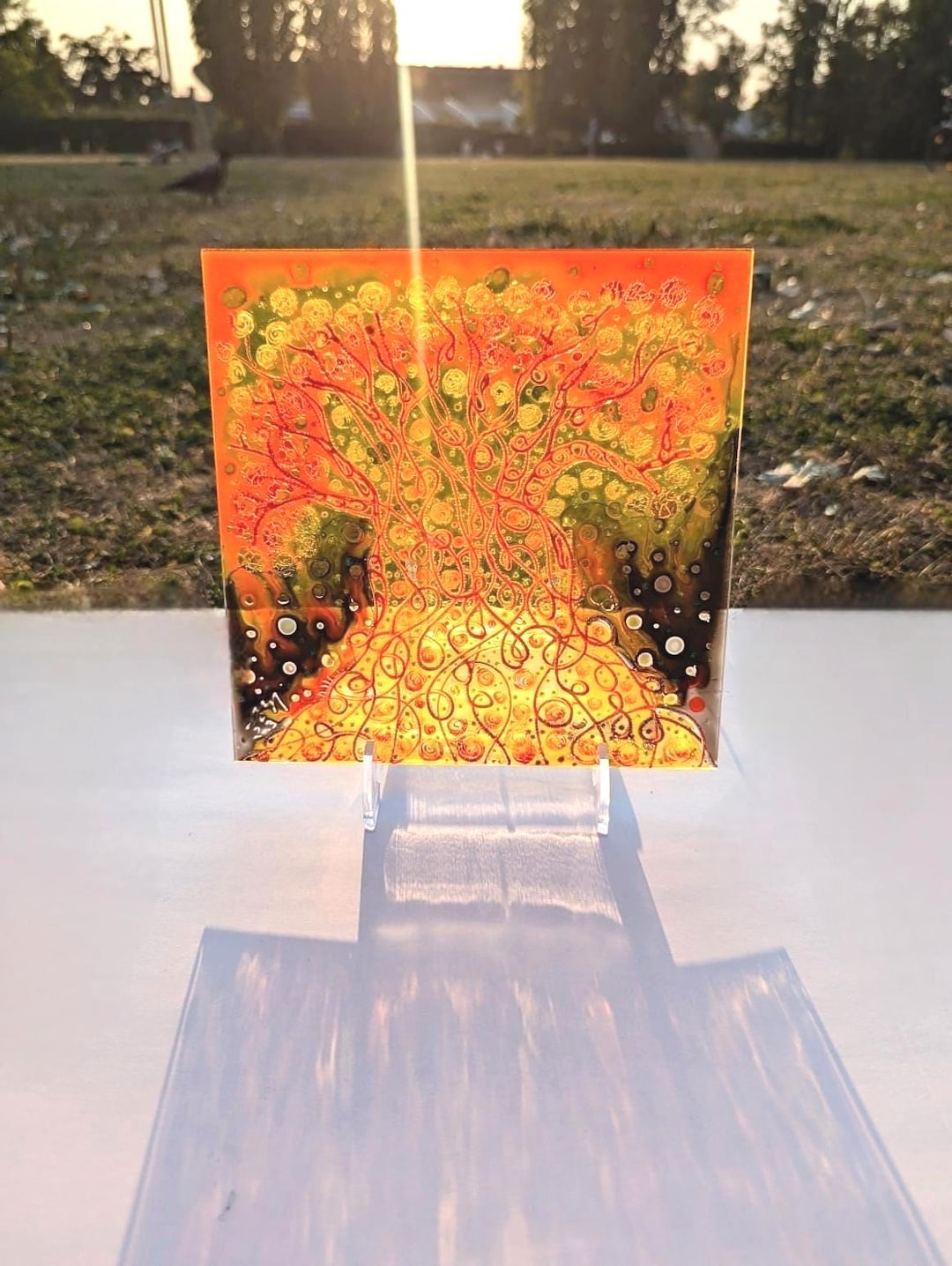 One-of-a-kind Goldbaum Glass Painting – Transform Your Space With ...