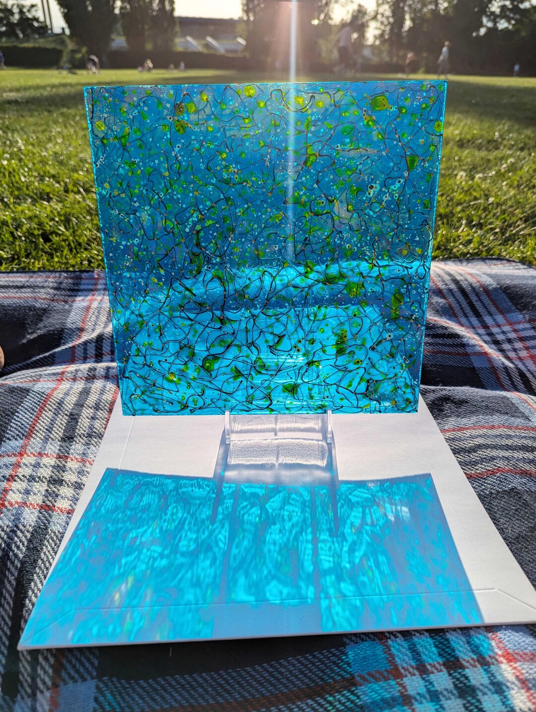 Glass Painting Suncatcher Algae Window Picture Abstract Transparent ...