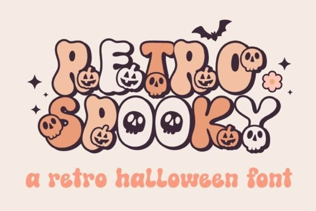 Retro Spooky Season Font, Halloween Font, Spooky Fonts, Dripping Font, Cricut Font Bundle ...