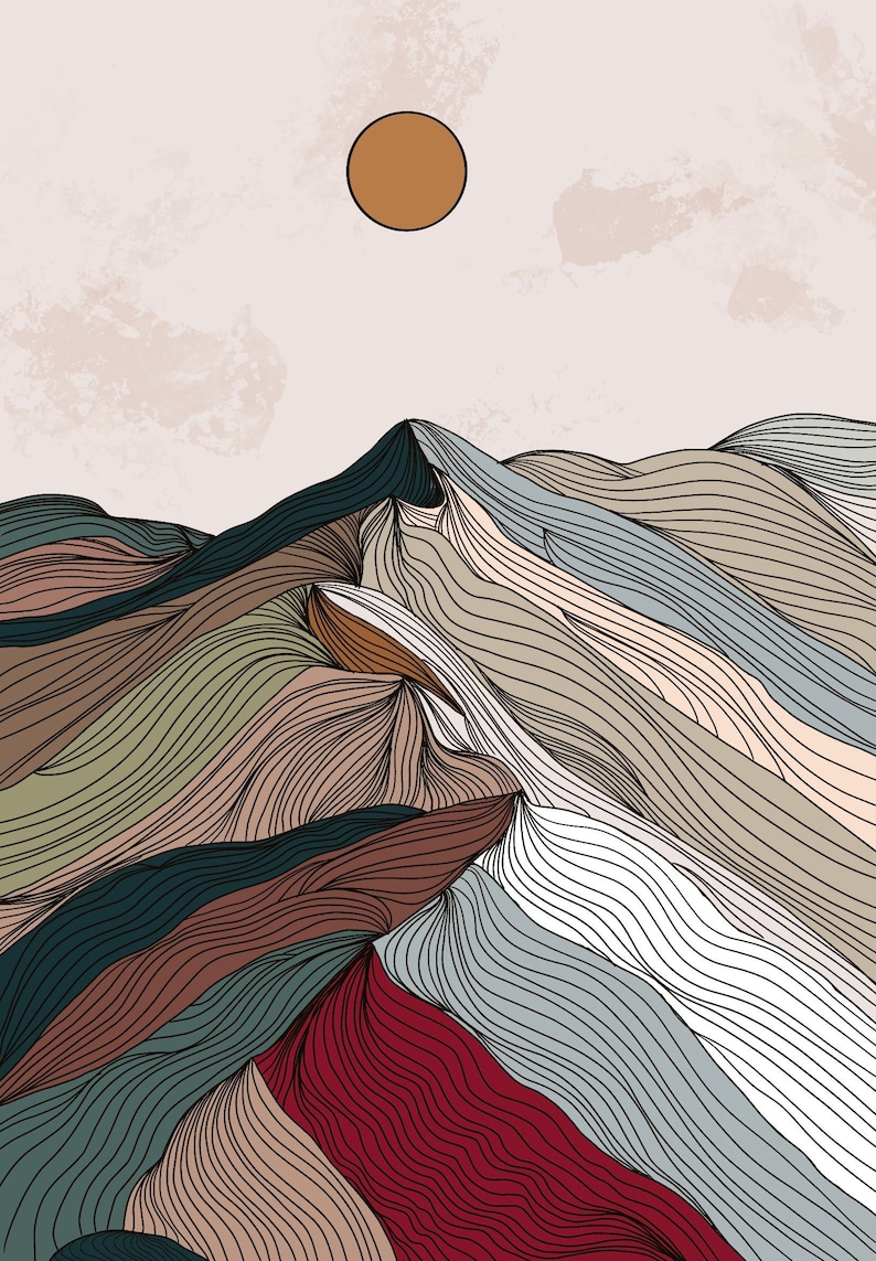 Earth Tone Mountain Digital Download - Etsy