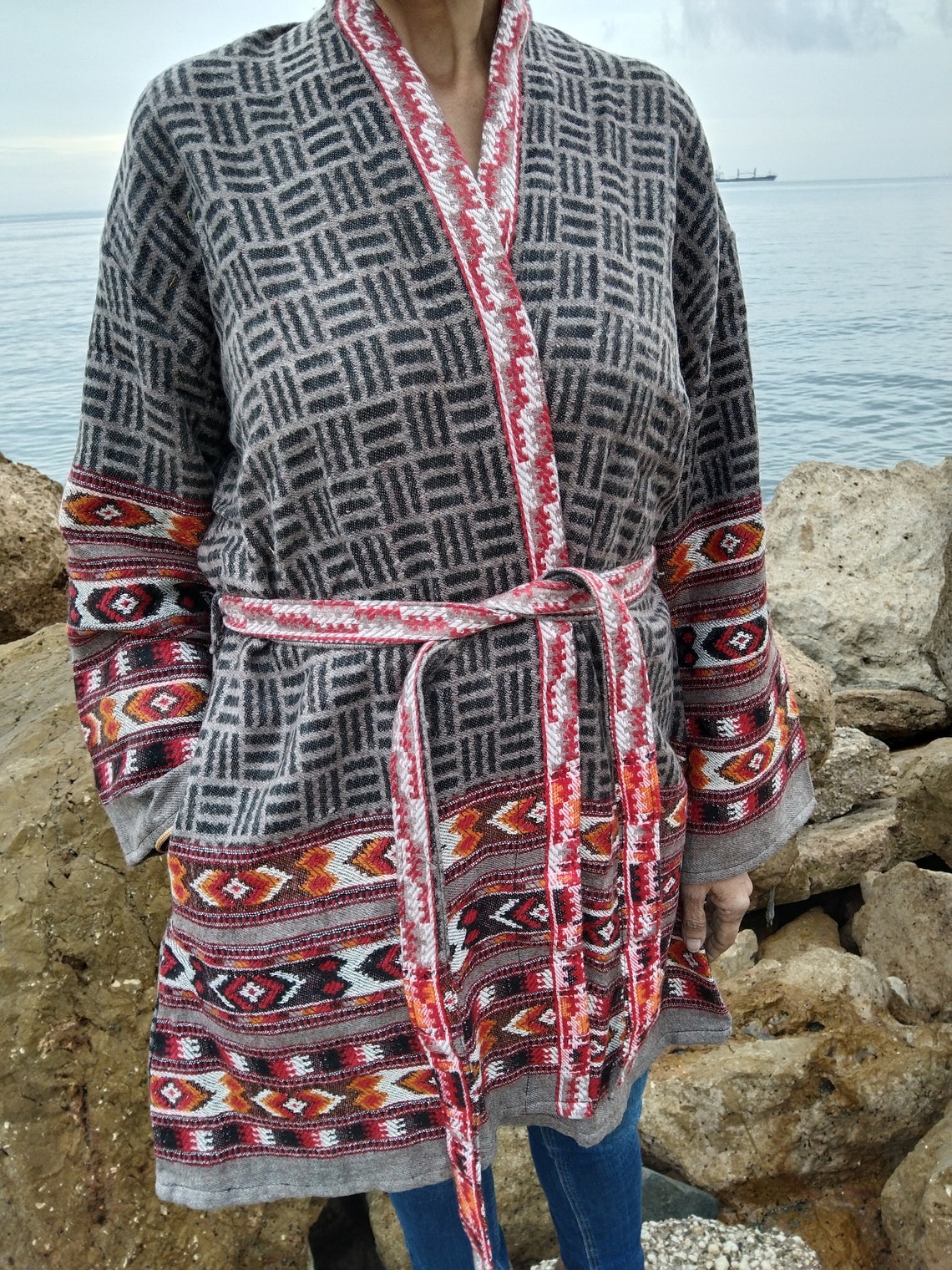 Yak Wool Jacket,short Wool Robe,gifts for Her,loungewear,spring Jacket ...
