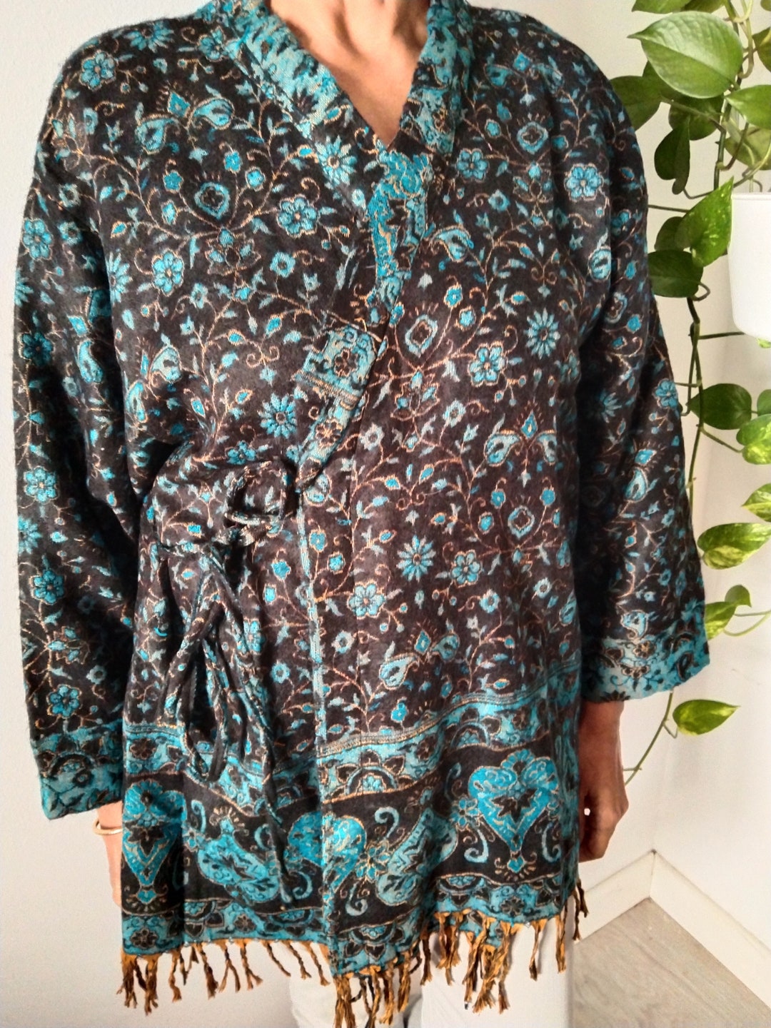 Wool Wrap Around Robe,wool Tunic,wool Cover Up,wool Jackets,gifts for ...