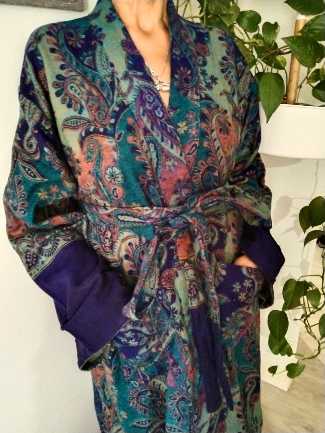 Yak Wool Robe,gifts for Her,winter Robe,wool Dressing Gown,loungewear ...