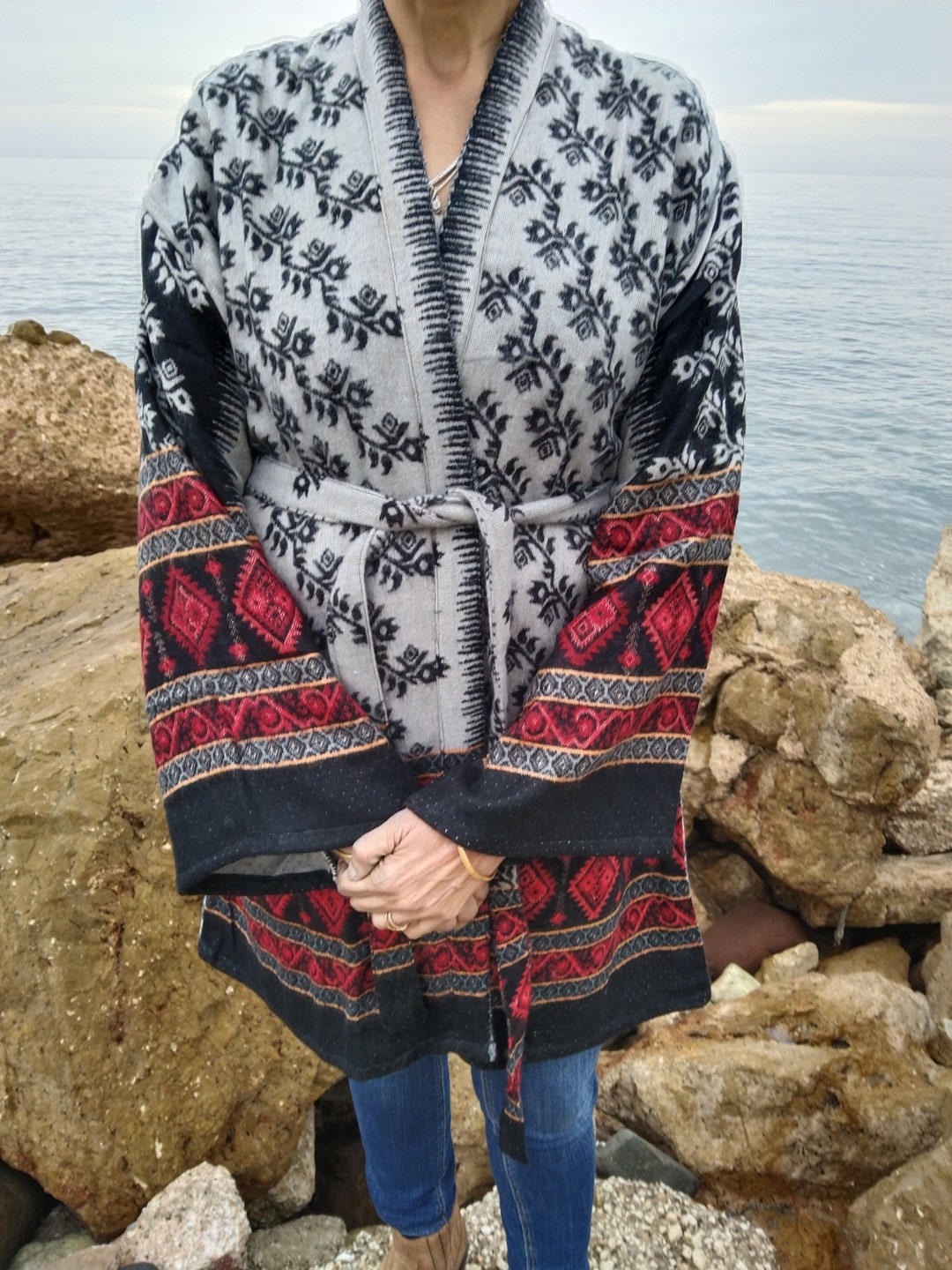 Yak Wool Jacket,yak Wool Robe,short Robe,gifts for Her,mom Postpartum ...