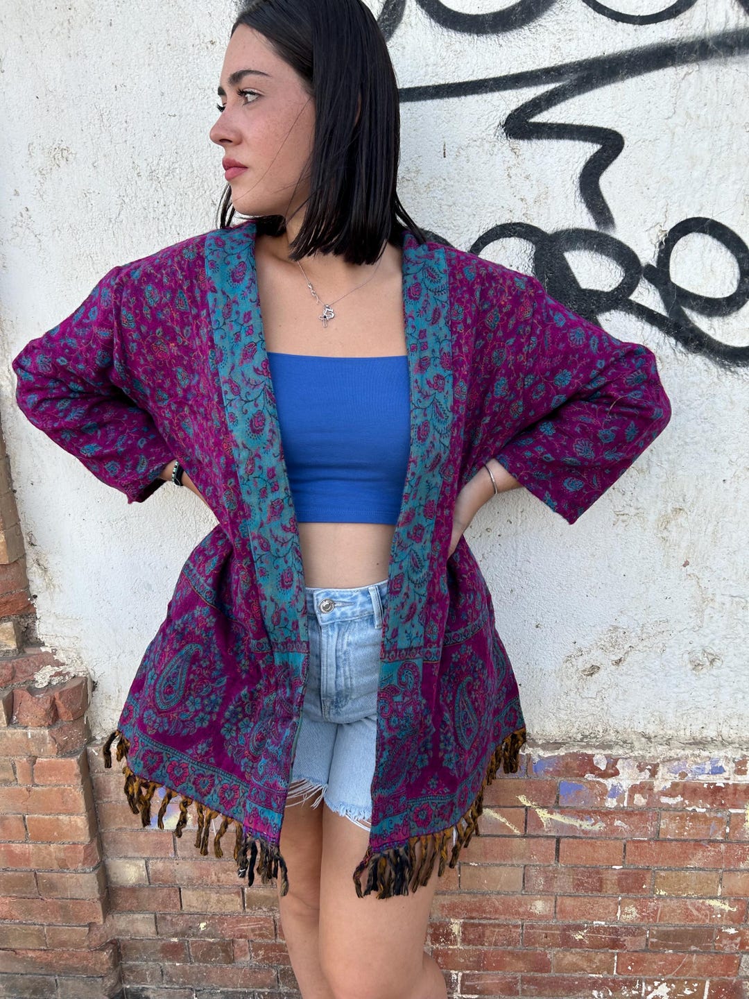 Black Yak Wool Kimono,wool Jacket,boho Jacket,gifts for Her,mother's ...