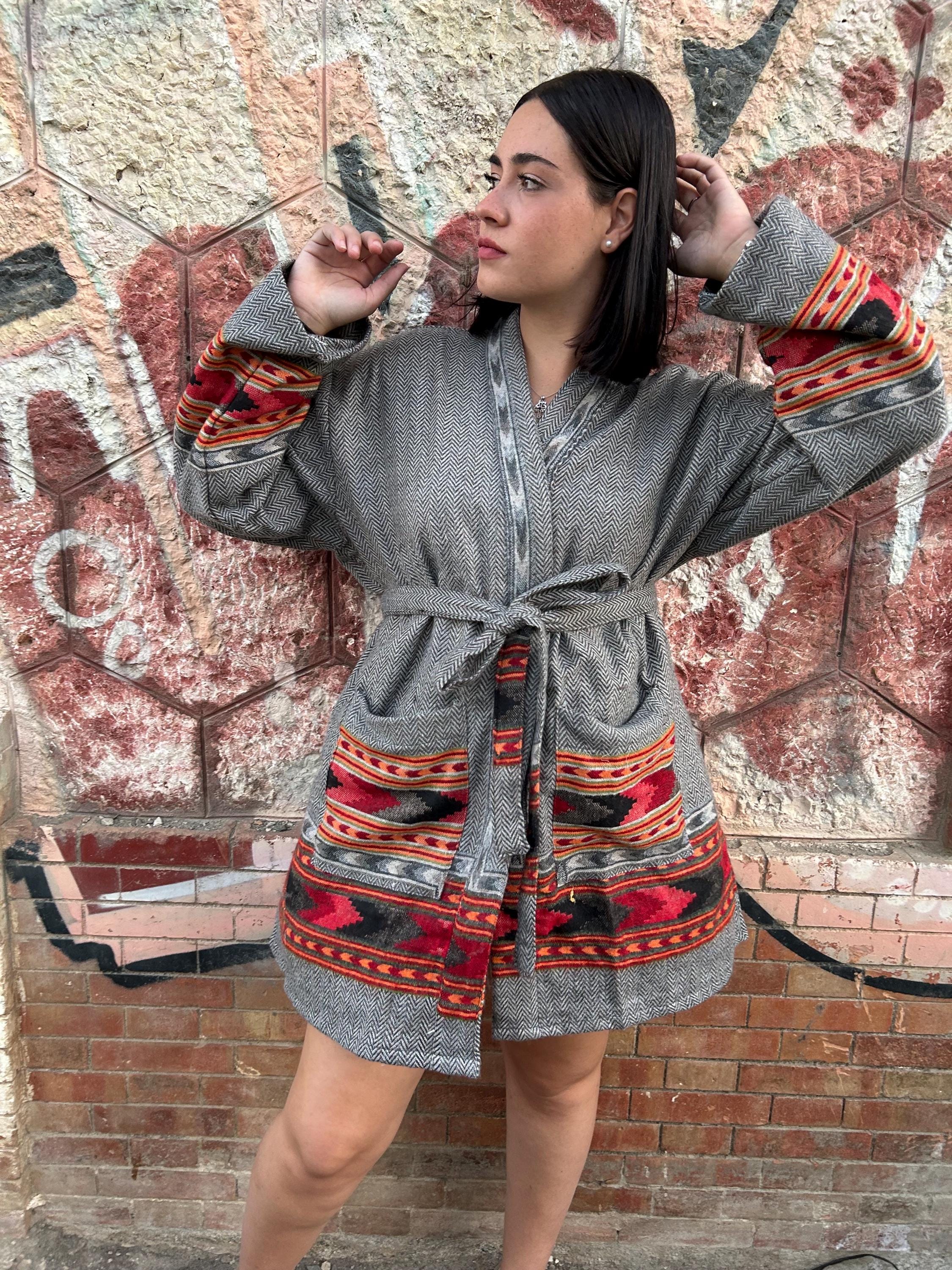 Yak Wool Jacket,short Wool Robe,gifts for Her,loungewear,spring Jacket ...