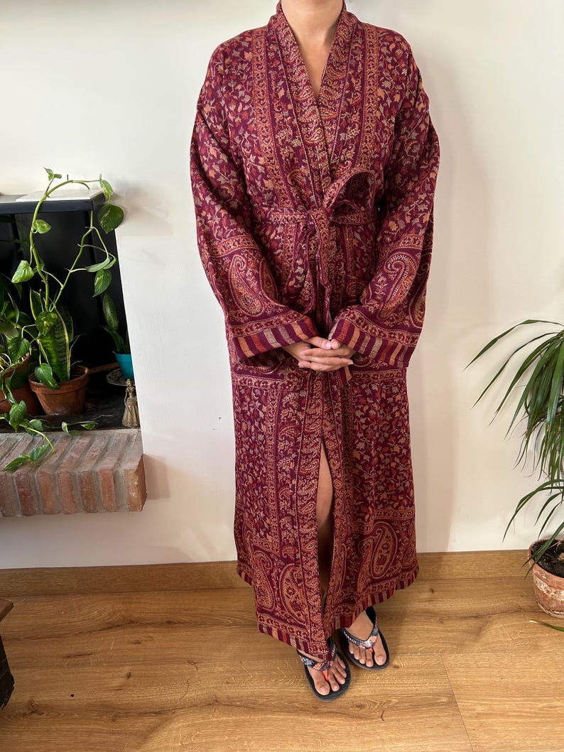 Yak Wool Robe,gifts for Her,winter Robe,wool Dressing Gown,loungewear ...