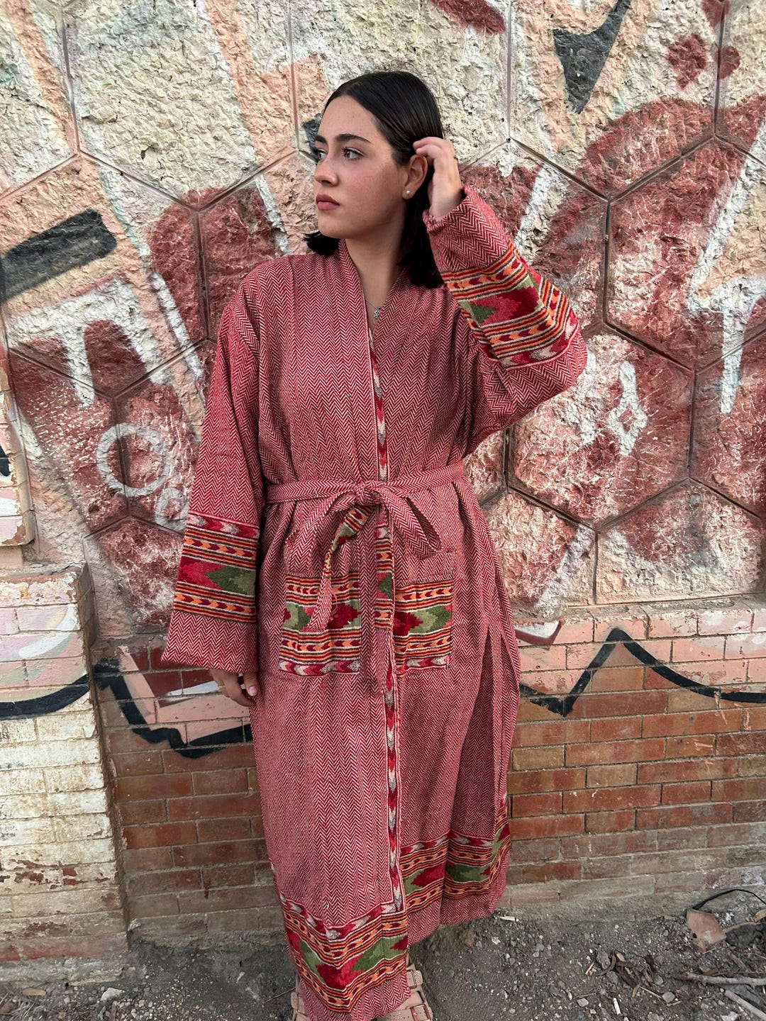 Yak Wool Robe,gifts for Her,winter Robe,wool Dressing Gown,loungewear ...