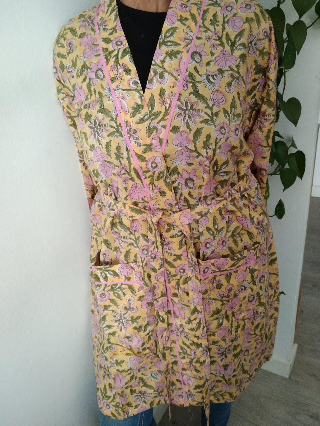 Unisex Short Cotton Robe,loungewear,resort Wear,beachwear, Maternity ...