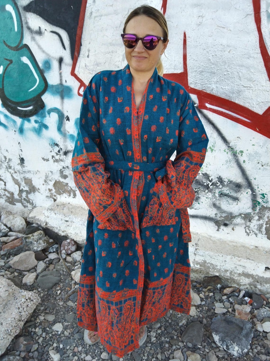 Yak Wool Robe,gifts for Her,wool Robe,wool Kimono,wool Loungewear ...