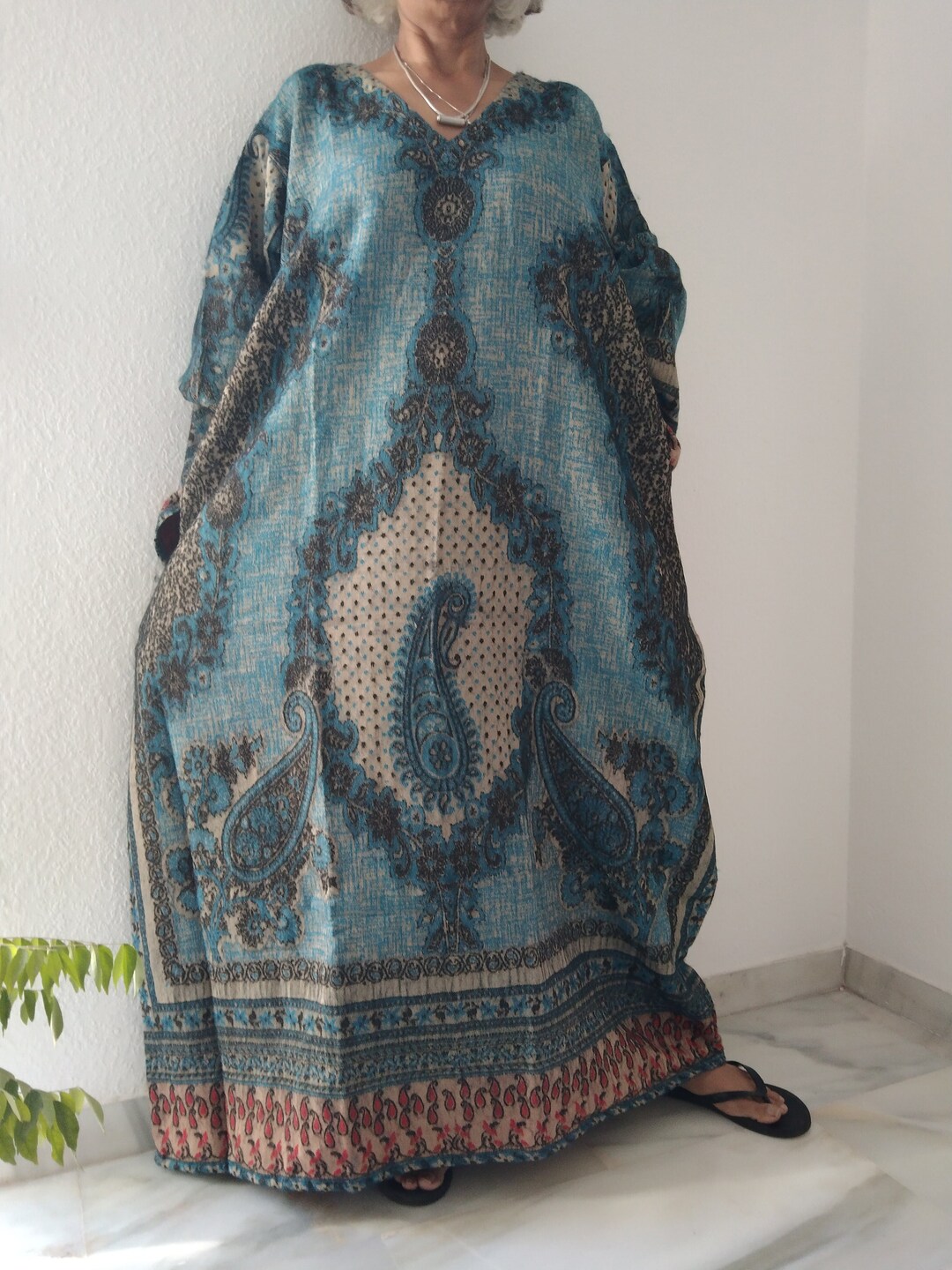 Wool Kaftan Paisley Kaftan,winter Dress,woolen Robe,woolen Dress,gifts ...