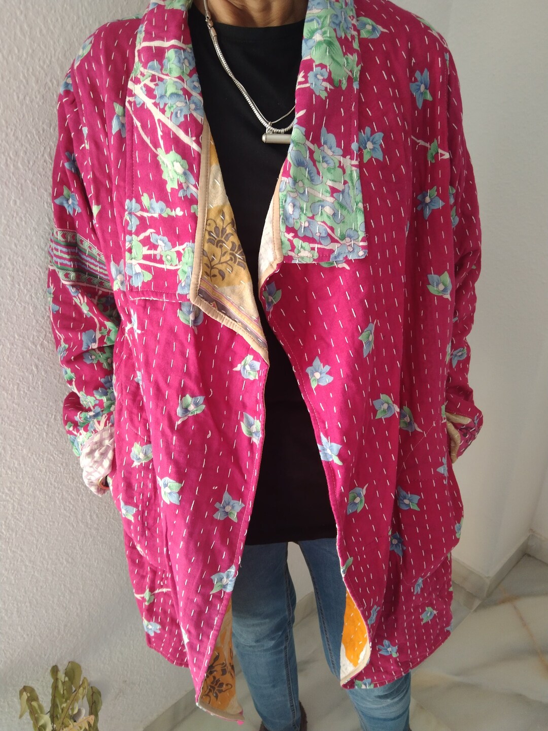 Reversible Cotton Jacket, Repurposed Blanket Jacket,gifts for Her,boho ...
