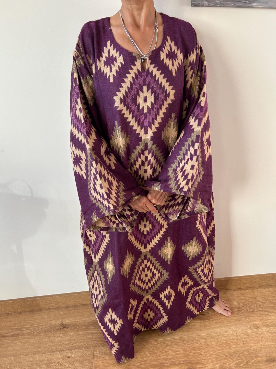 Yak Wool Kaftan, Loungewear,resort Wear,boho Dress,gifts for Her,winter ...