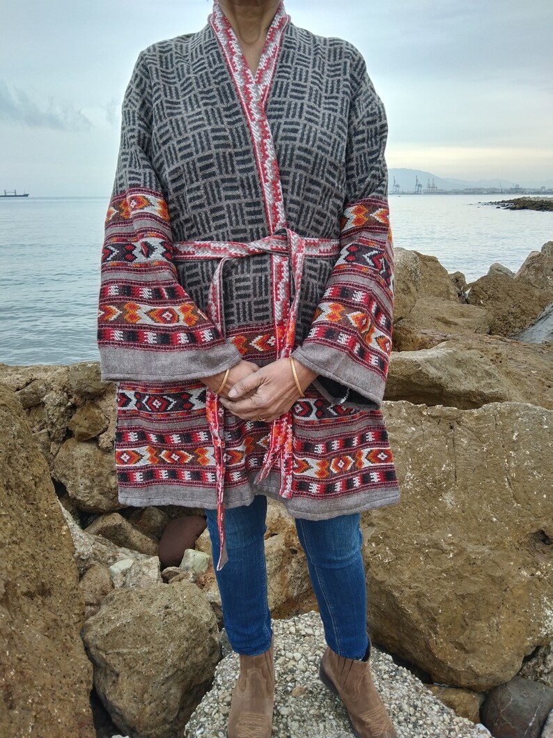 Yak Wool Jacket,short Wool Robe,gifts for Her,loungewear,spring Jacket ...