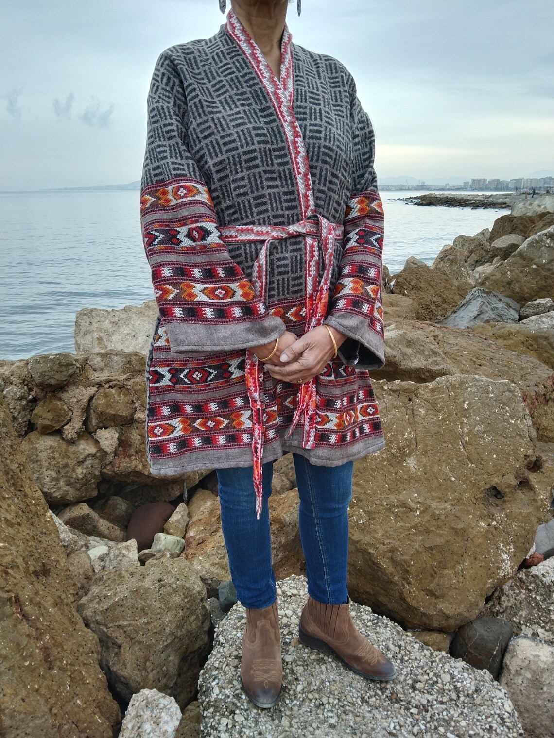 Yak Wool Jacket,short Wool Robe,gifts for Her,loungewear,spring Jacket ...