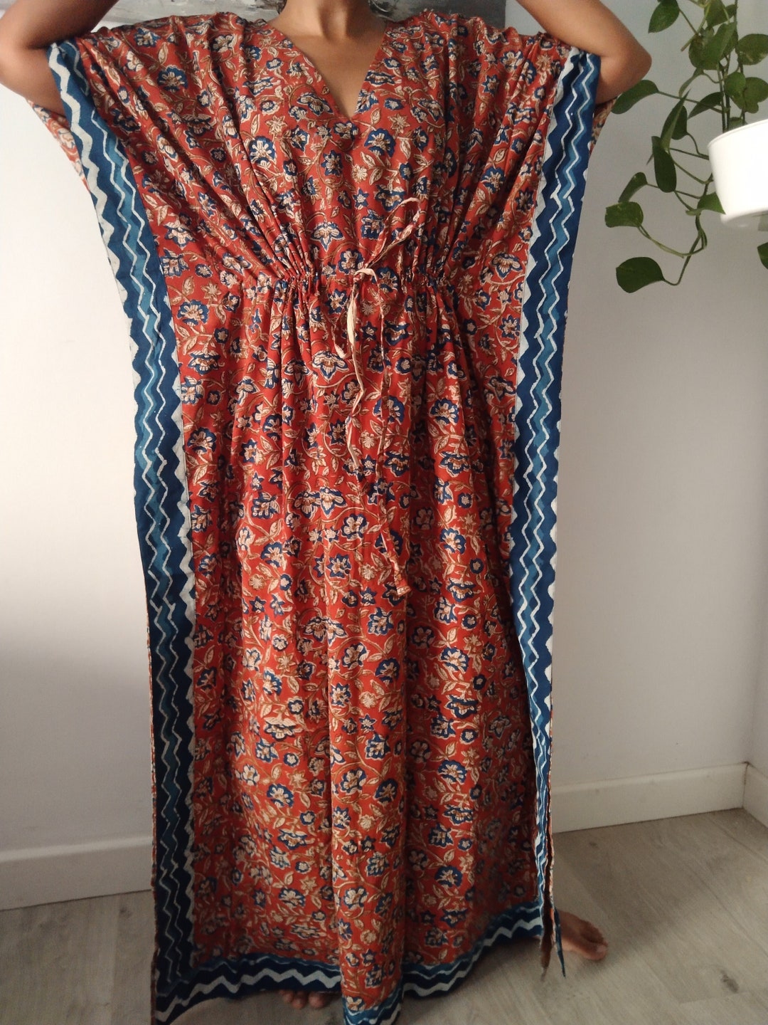 Earthy Cotton Kaftan,caftan,gifts for Her,resort Wear,loungewear ...