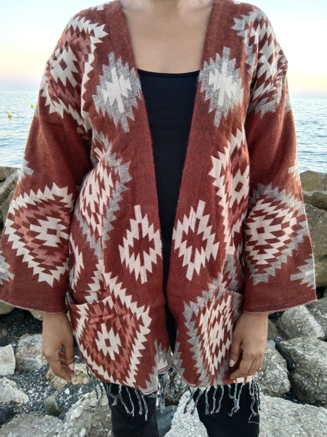 Unisex Yak Wool Kimono,wool Kimono,wool Cover Up,boho Kimono,resort ...