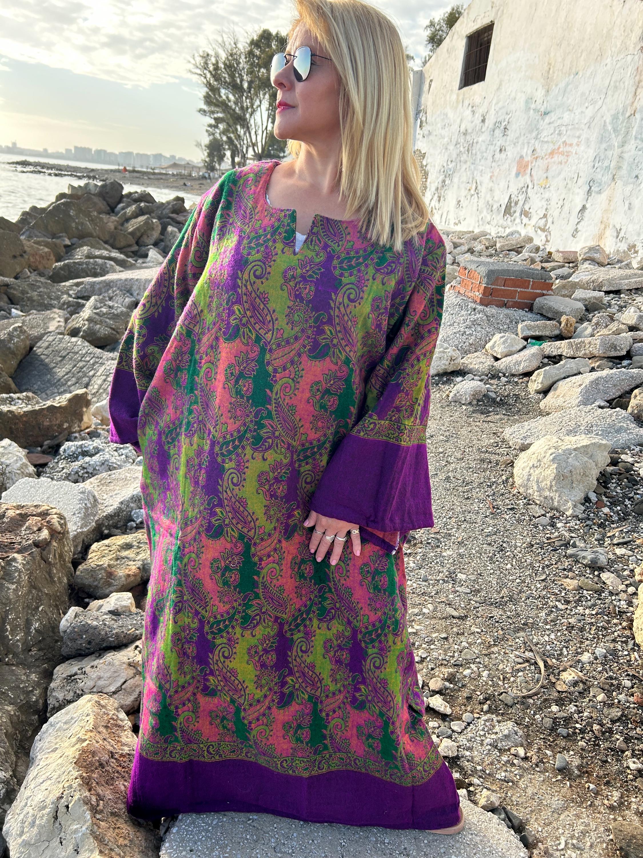 Yak Wool Kaftan,winter Kaftan,gifts for Her,resort Wear,loungewear ...