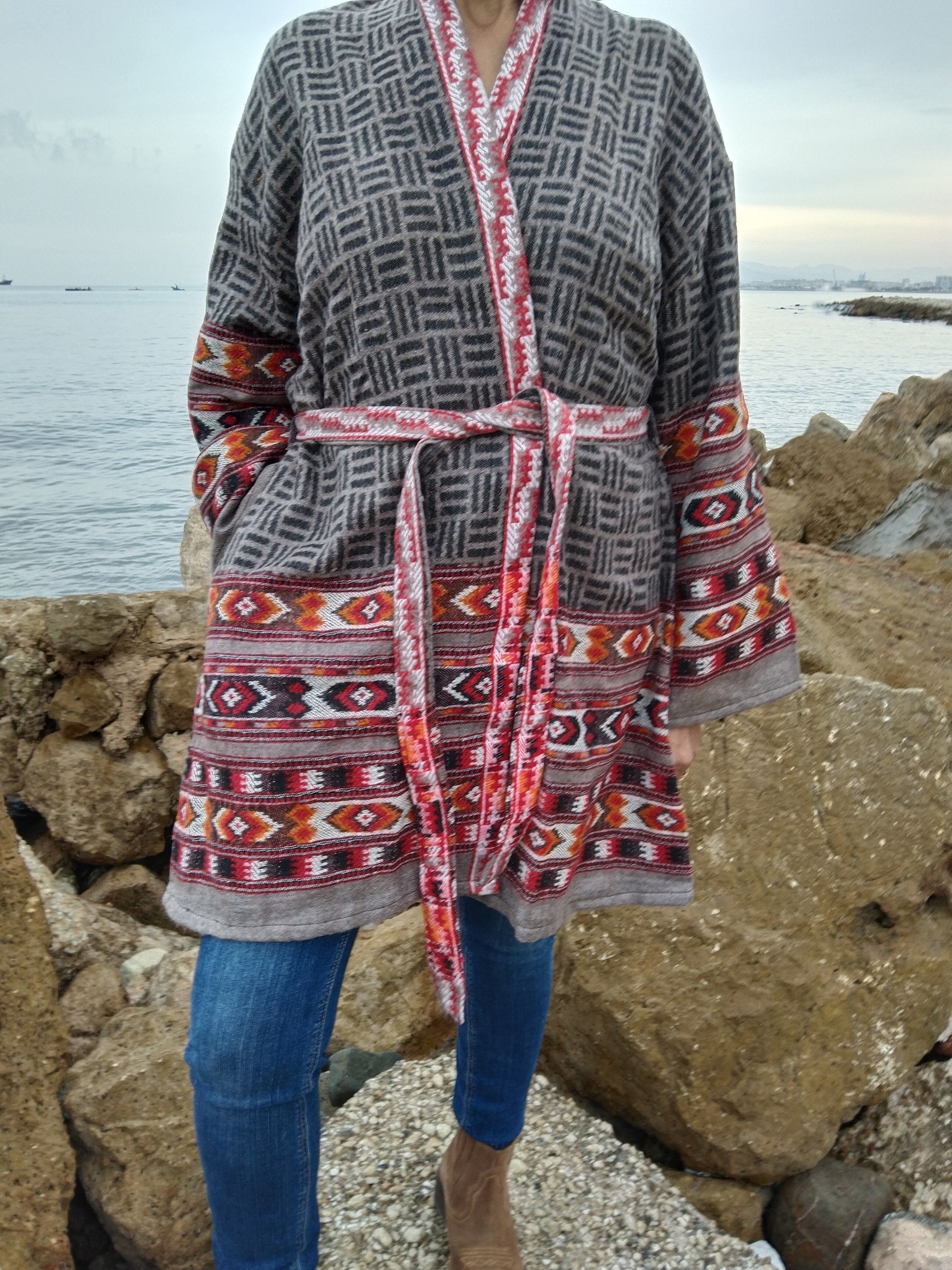 Yak Wool Jacket,short Wool Robe,gifts for Her,loungewear,spring Jacket ...