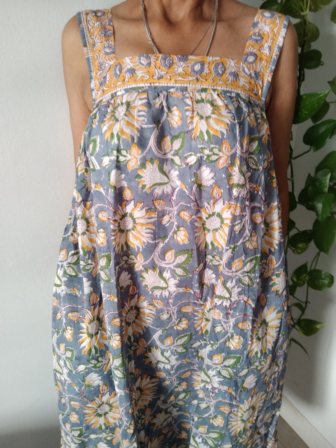 Cotton Midi Dress,loungewear,resort Wear,beachwear,swim Cover Up,sun ...