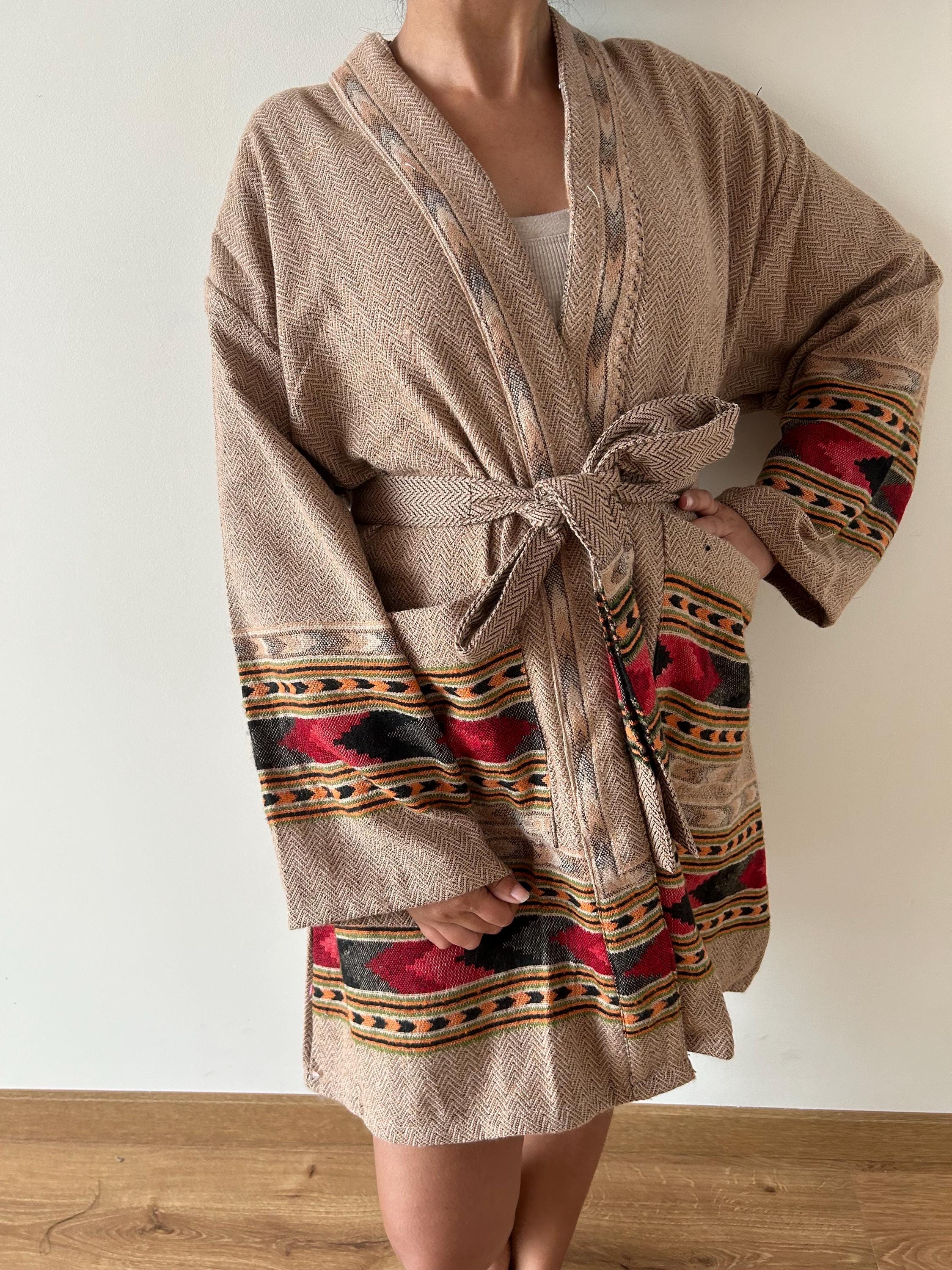 Yak Wool Jacket,short Wool Robe,gifts for Her,loungewear,spring Jacket ...