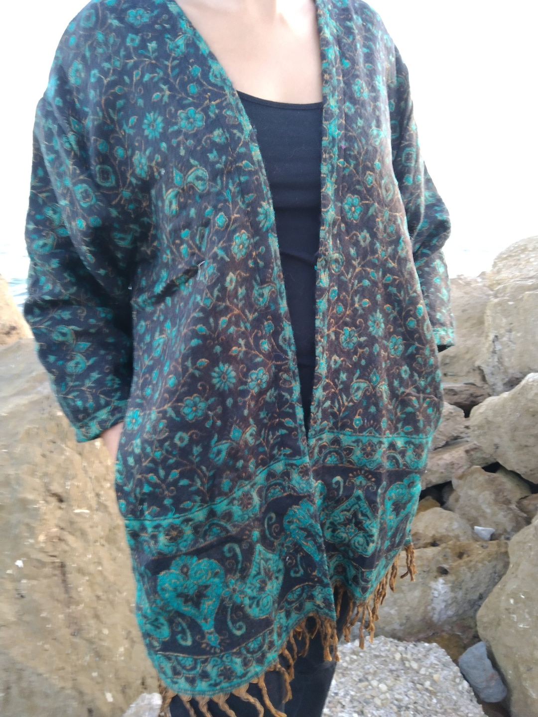 Yak Wool Kimono,winter Kimono,boho Jacket,wool Cover Up,gifts for Her ...