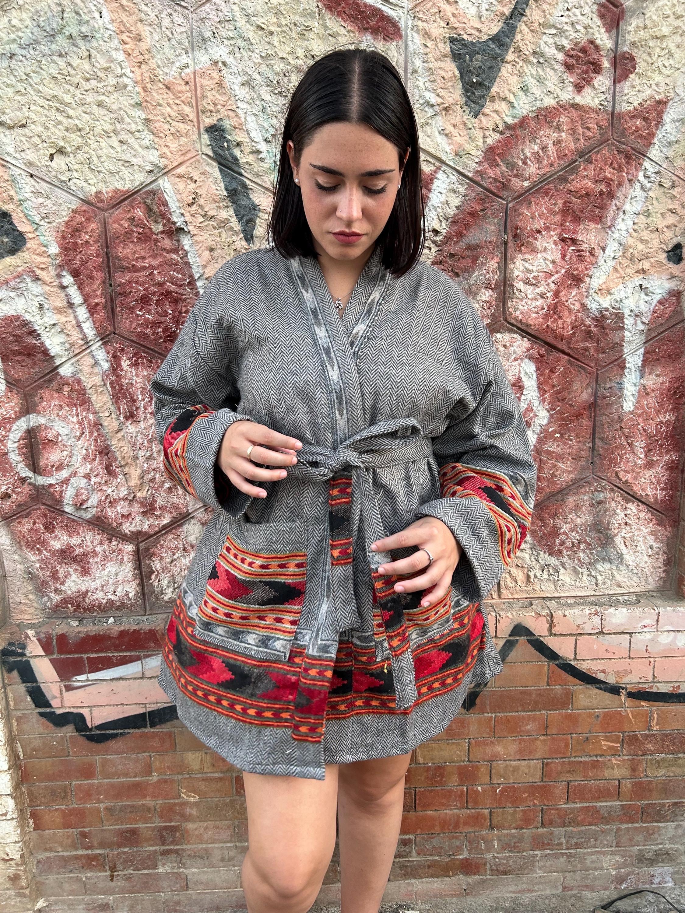 Yak Wool Jacket,short Wool Robe,gifts for Her,loungewear,spring Jacket ...