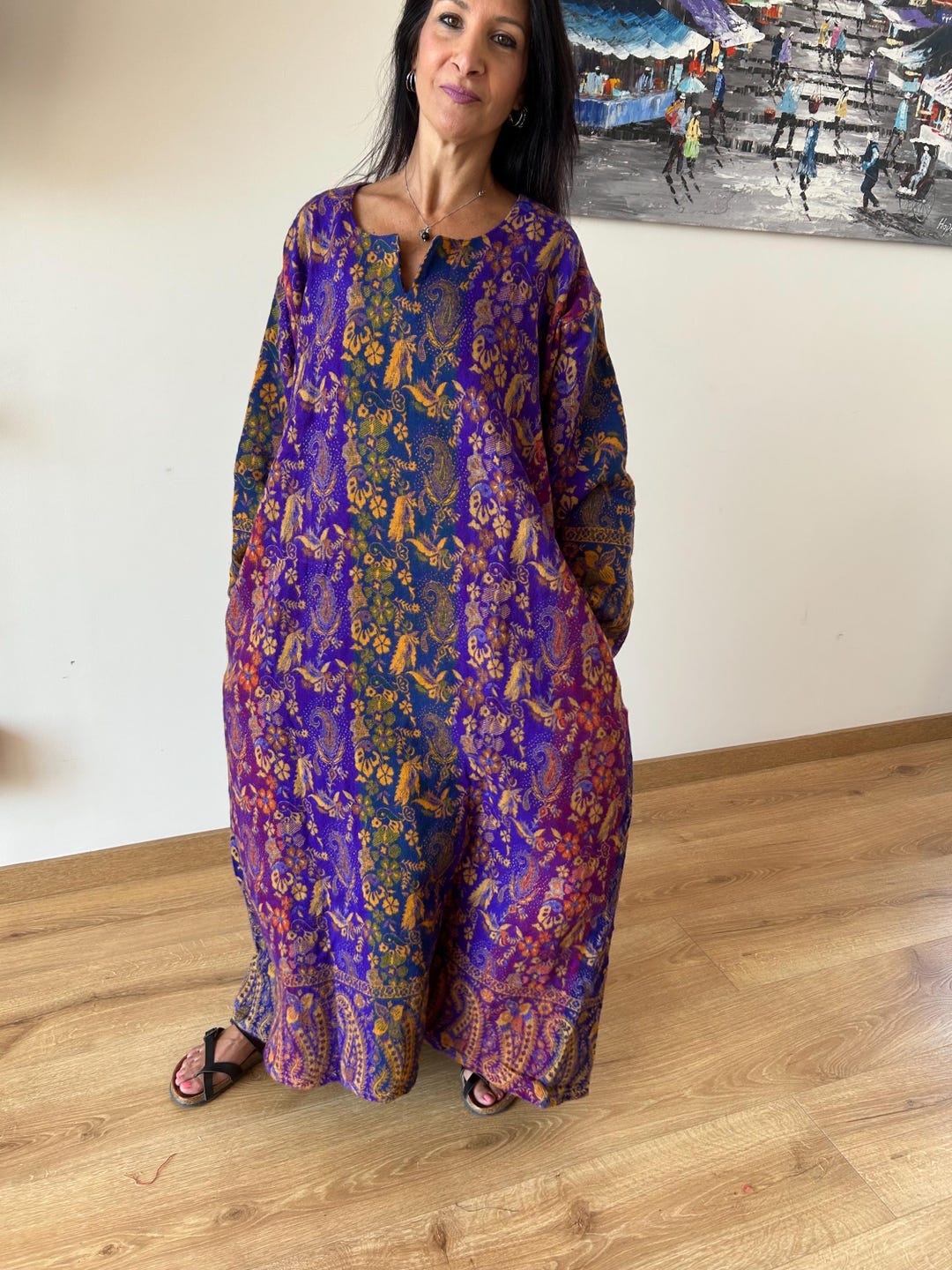 Yak Wool Boho Kaftan - Winter Resort Loungewear - Etsy