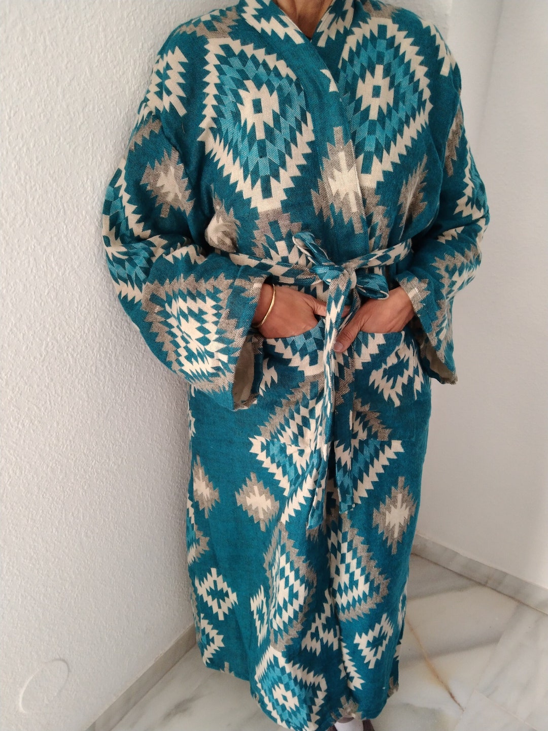 Unisex Yak Wool Robe, Loungewear, Resort Wear,boho Robe,winter Robe ...