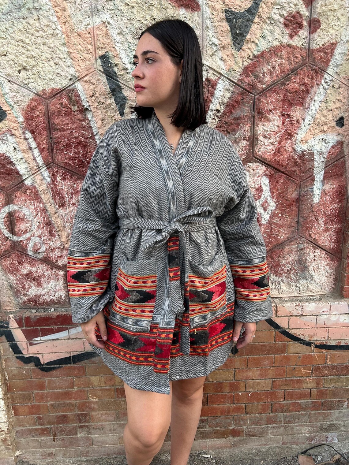 Yak Wool Jacket,short Wool Robe,gifts for Her,loungewear,spring Jacket ...