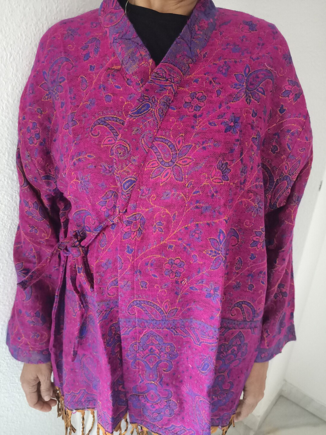 Unisex Yak Wool Wrap Kimono,wool Cover Up, Loungewear, Resort Wear,wool ...