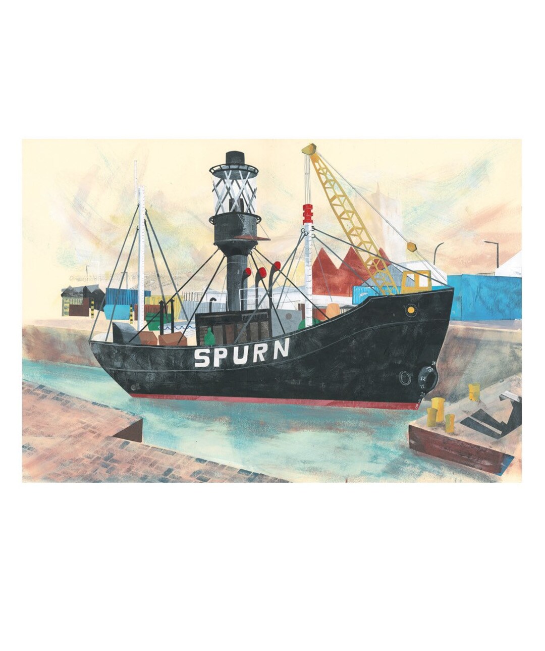 Spurn Lightship, Hull Marina. Limited Edition Signed Print - Unframed ...