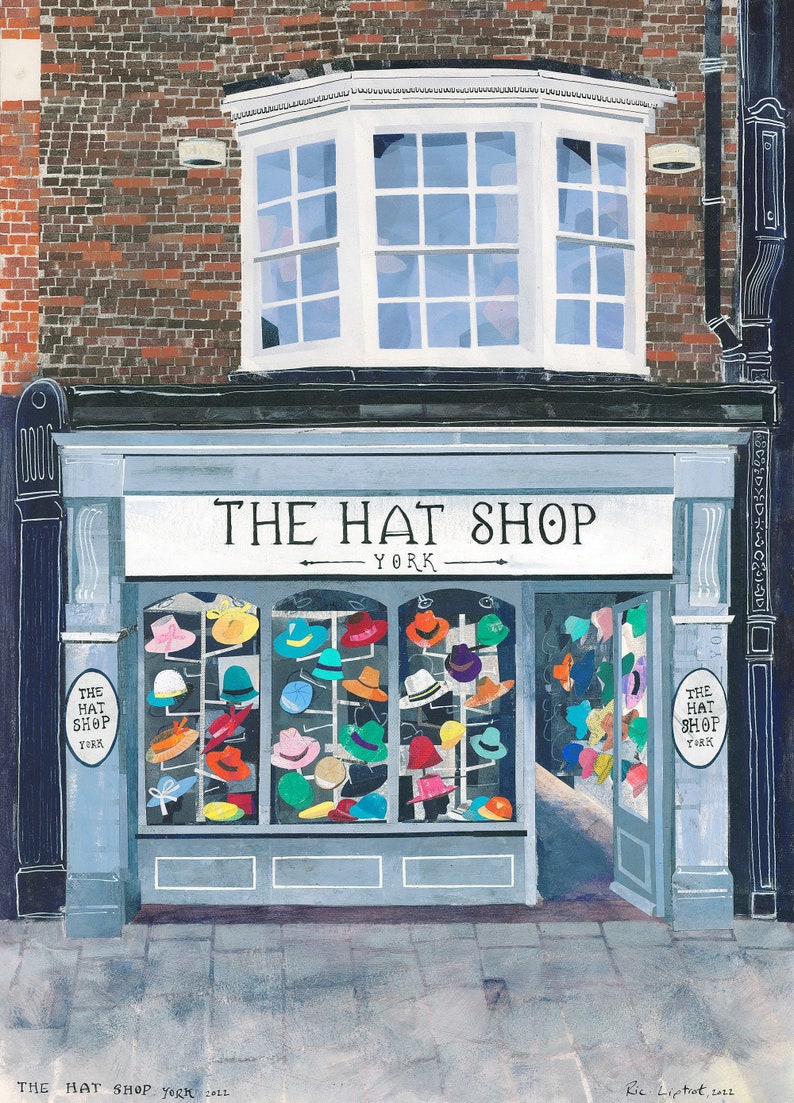 The Hat Shop York. Limited Edition Signed Print - Unframed - Etsy